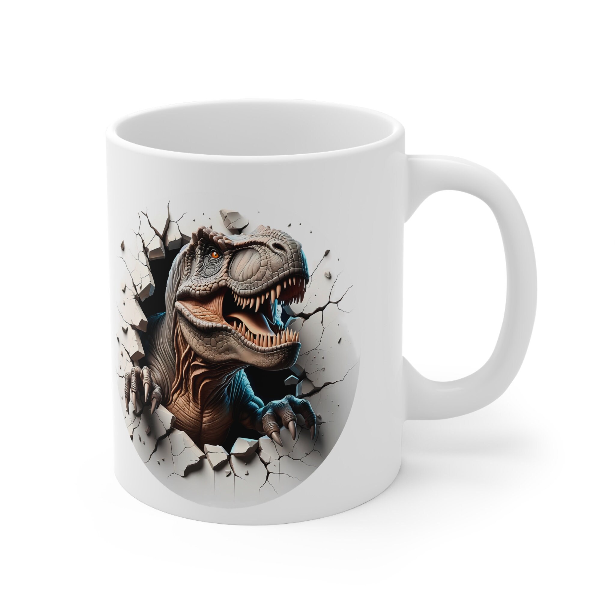 3D Trex Mug, Realistic Tyrannosaurious Rex Mug, Dinosaur Gift Mug ...
