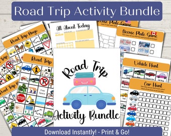 Family Road Trip Planner, Kids Road Trip Games Printable, Family ...