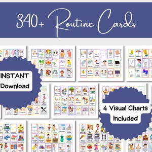 Daily Routine for Kids, Daily Routine Chart, Visual Responsibility ...