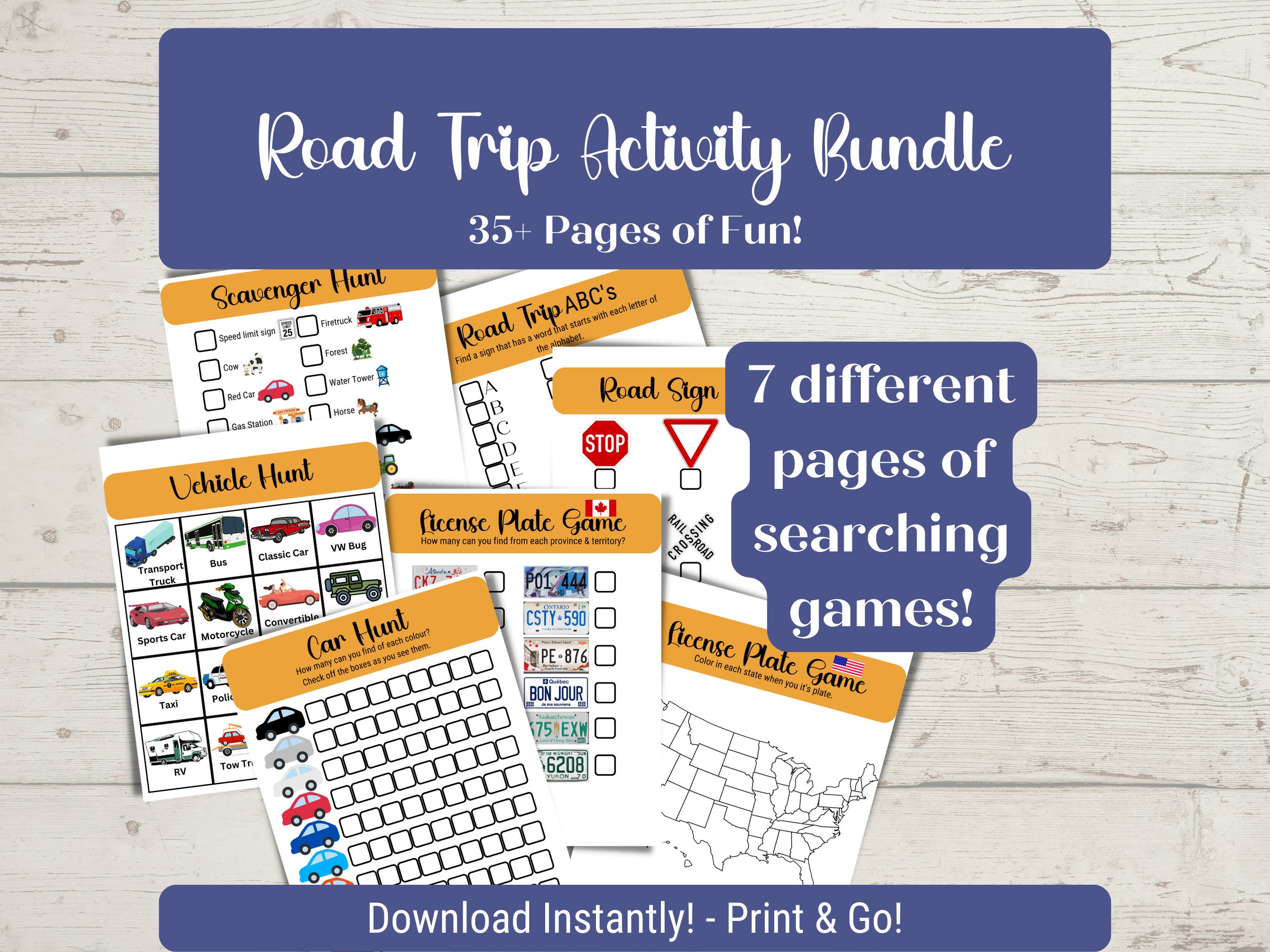 Ultimate Kids Road Trip Games Printable, Family Road Trip Planner ...