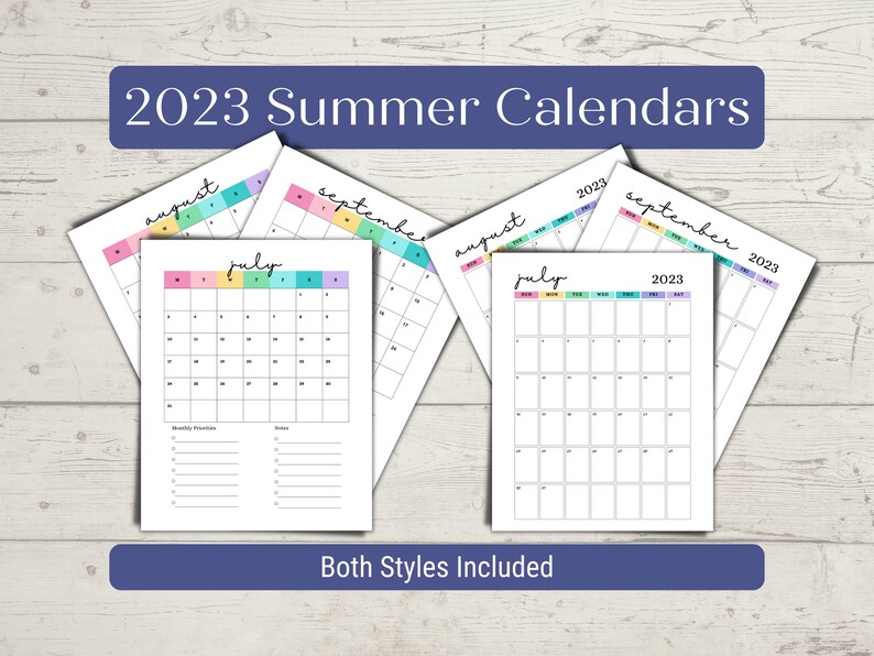Printable Summer Planner for Kids 2023 Summer Schedule - Etsy
