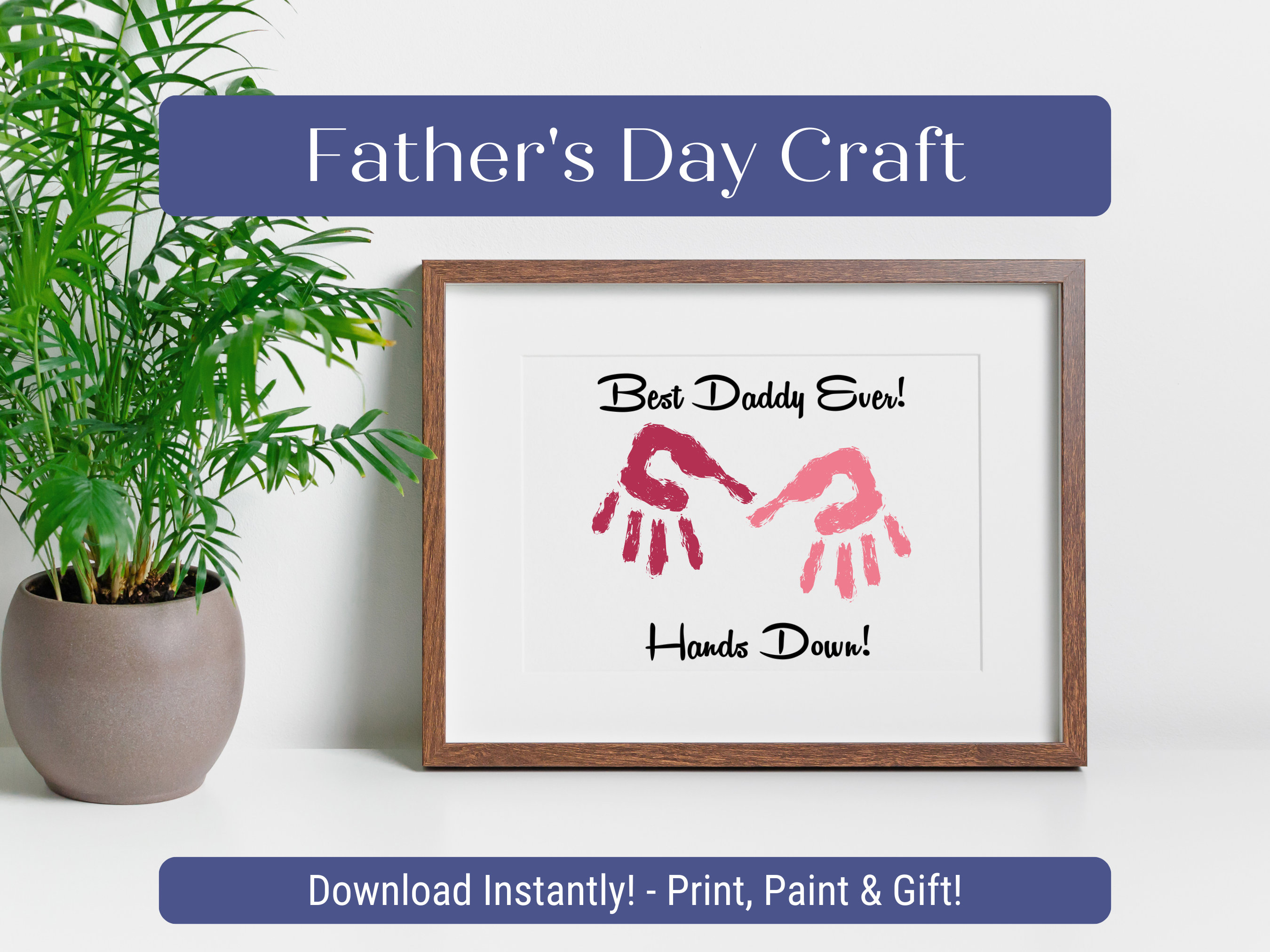 Father's Day Handprint Craft Bundle, DIY Father's Day Gift, Kid's Gift ...