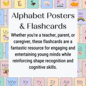 Alphabet Posters, Pastel ABC, Educational Wall Decor, Rainbow Printable ...