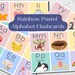 Alphabet Posters, Pastel ABC, Educational Wall Decor, Rainbow Printable ...