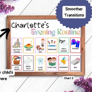Daily Routine for Kids, Daily Routine Chart, Visual Responsibility ...