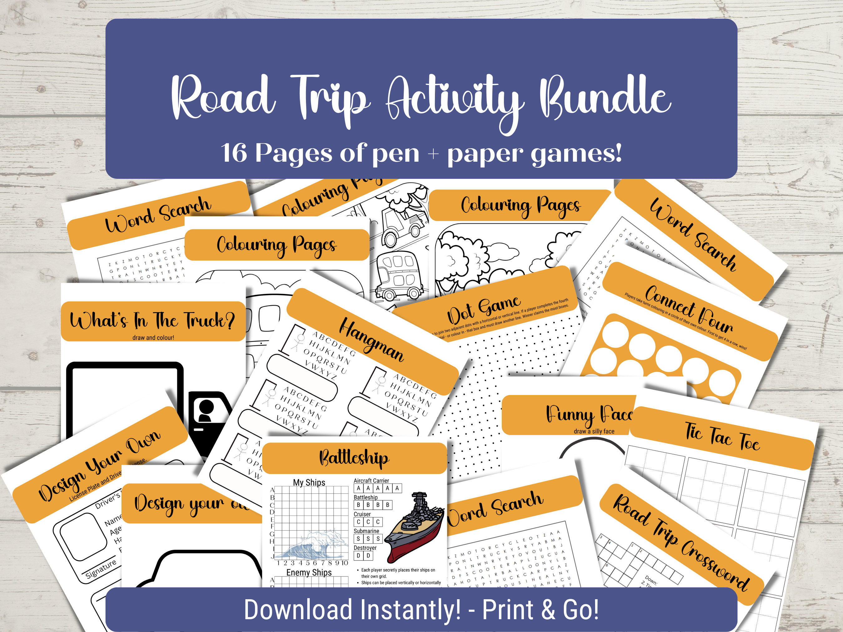 Ultimate Kids Road Trip Games Printable, Family Road Trip Planner ...