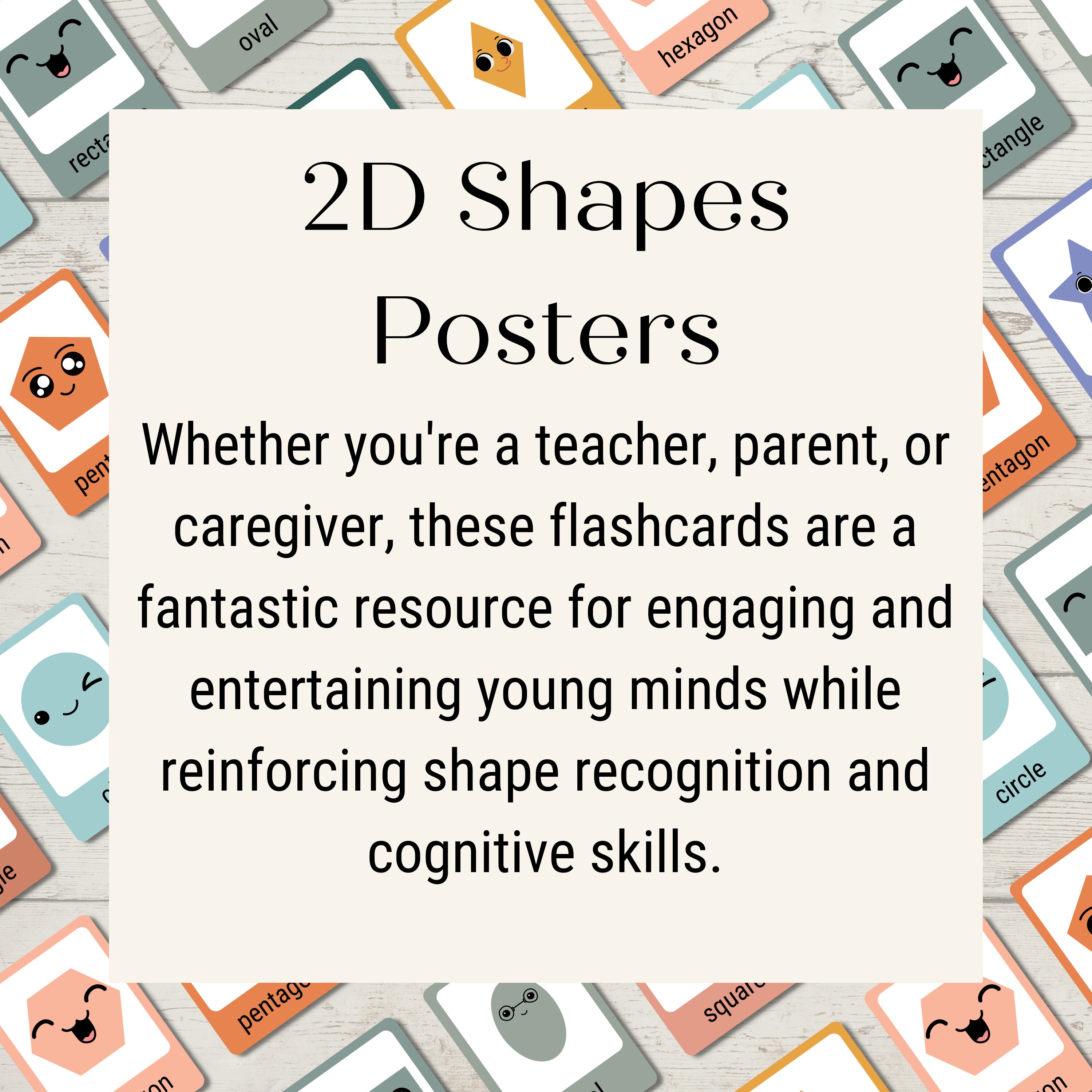 Boho 2D Shapes Poster, Educational Wall Decor, Neutral Printable Shapes ...