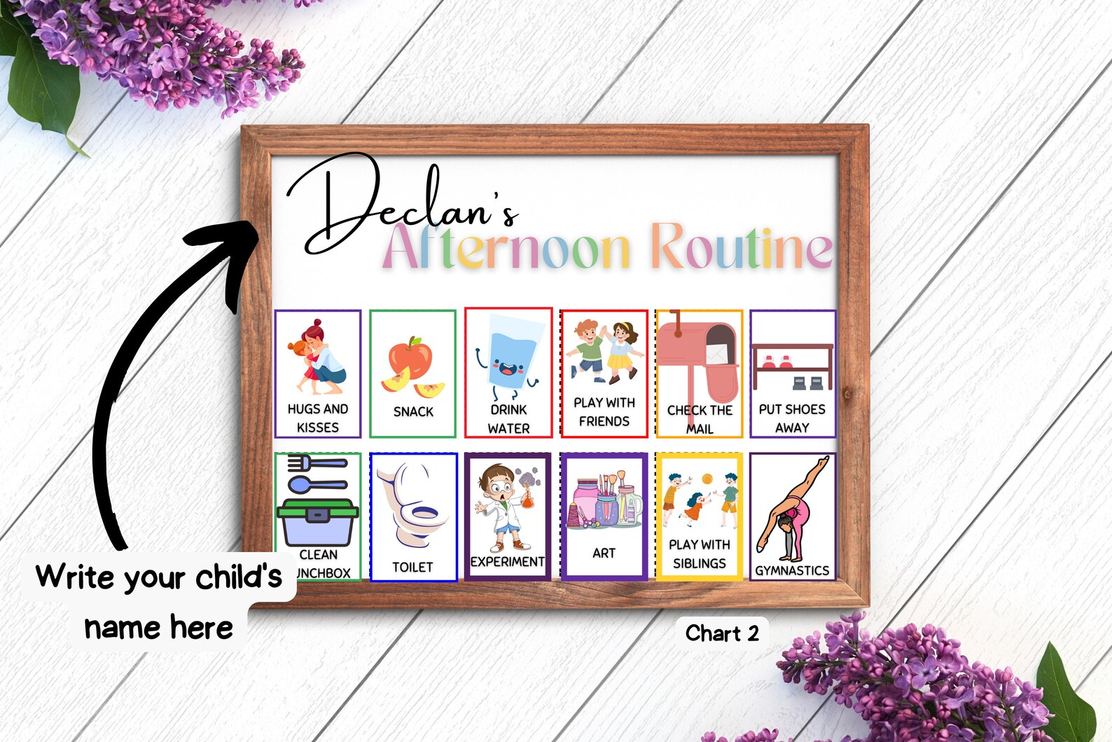 Daily Routine for Kids, Daily Routine Chart, Visual Responsibility ...