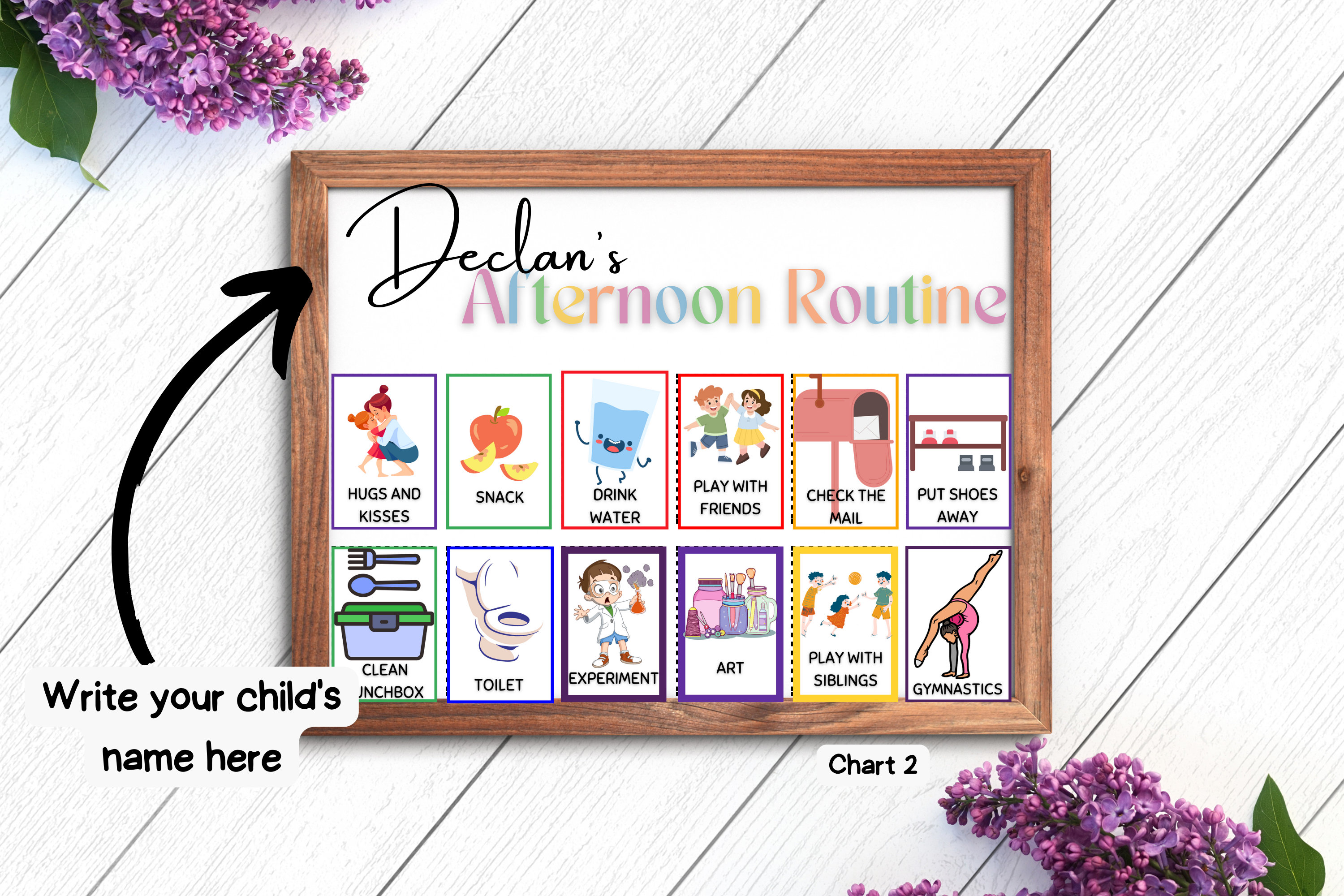 Daily Routine for Kids, Daily Routine Chart, Visual Responsibility ...