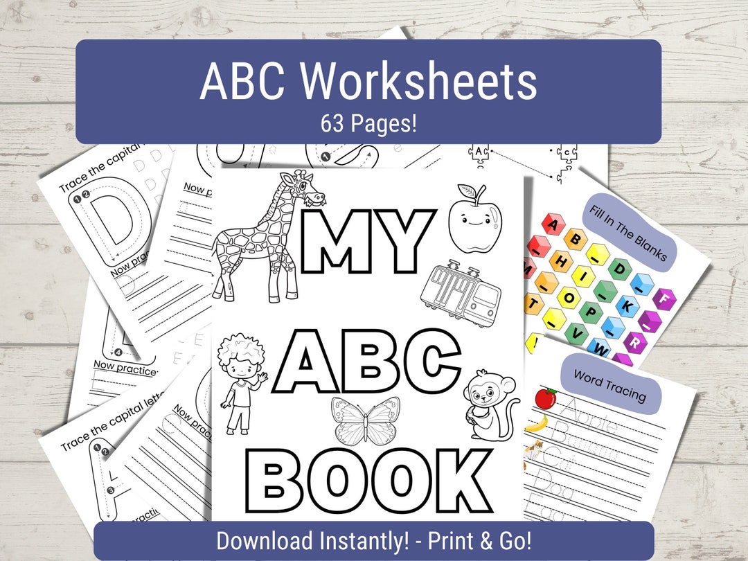 Alphabet Worksheets, Worksheets for Kids, Tracing, Coloring, Homeschool ...