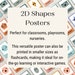 Boho 2D Shapes Poster, Educational Wall Decor, Neutral Printable Shapes ...