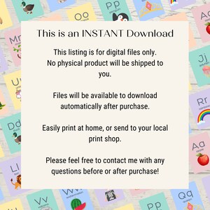 Alphabet Posters, Pastel ABC, Educational Wall Decor, Rainbow Printable ...