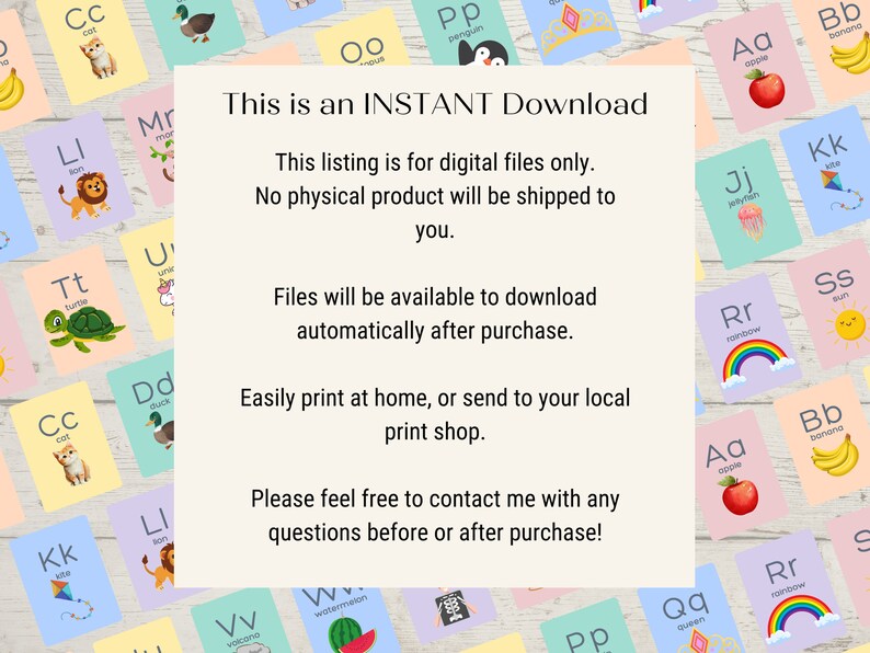 Alphabet Posters, Pastel ABC, Educational Wall Decor, Rainbow Printable ...