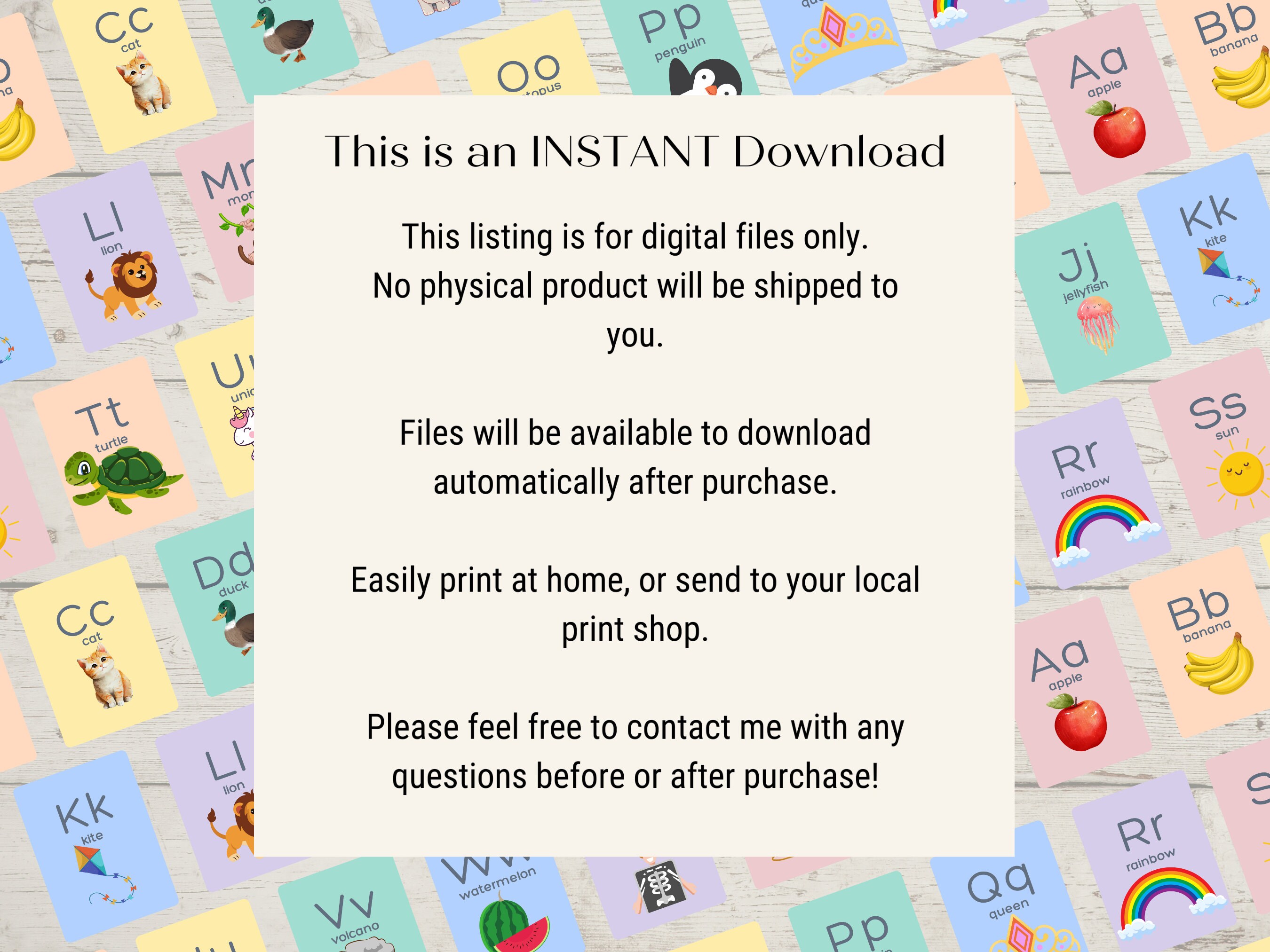 Alphabet Posters, Pastel ABC, Educational Wall Decor, Rainbow Printable ...