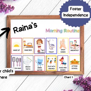 Daily Routine for Kids, Daily Routine Chart, Visual Responsibility ...