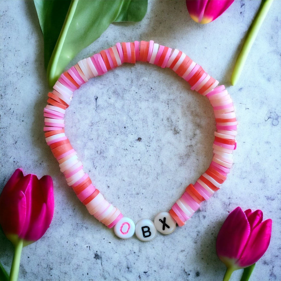 Preppy OBX Inspired Bead Bracelet Heishi Style Beads Polymer Clay ...