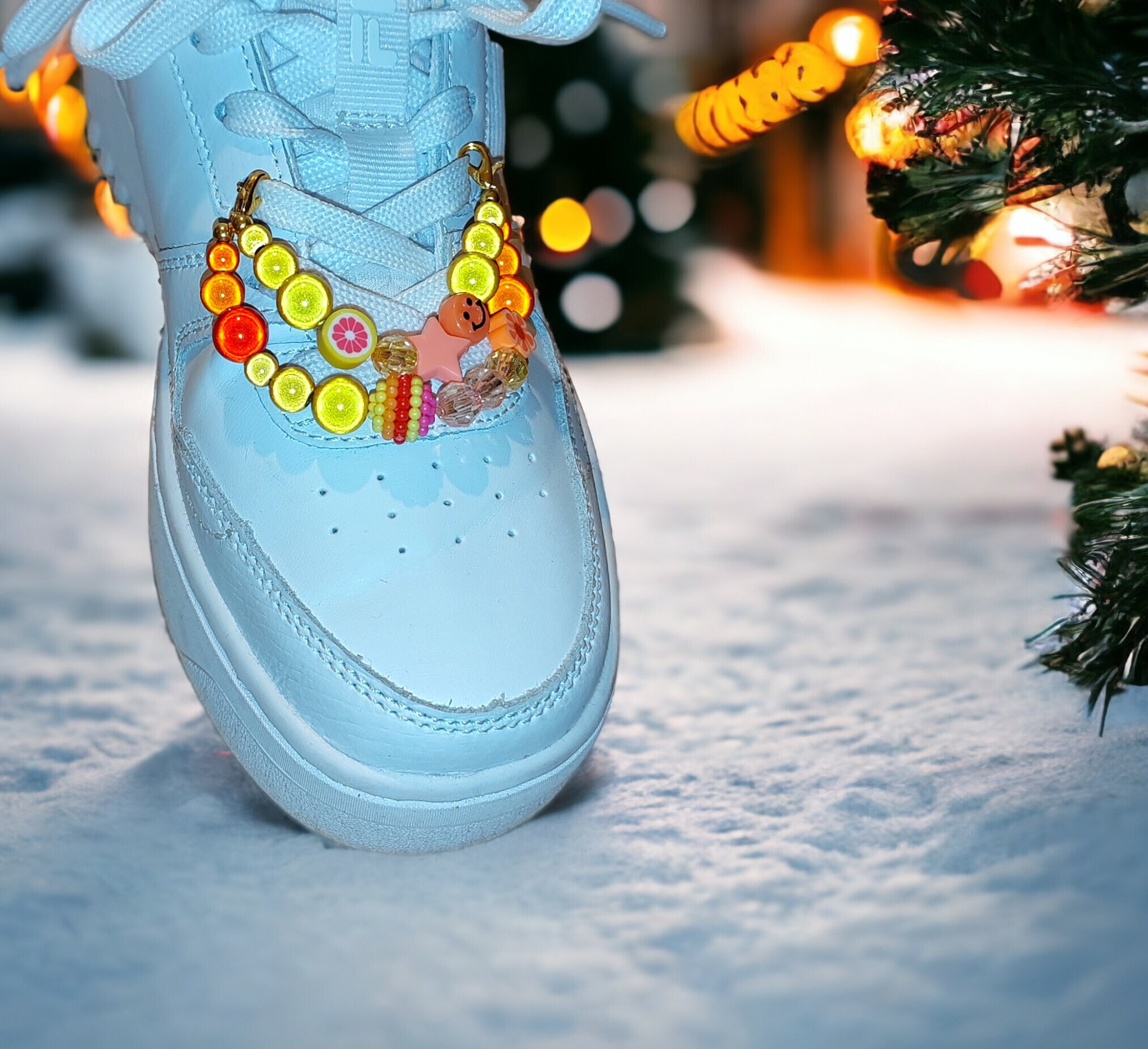 Beaded Shoe Chain Reflective Shoewelry Reflective Shoe Accessory Cute ...