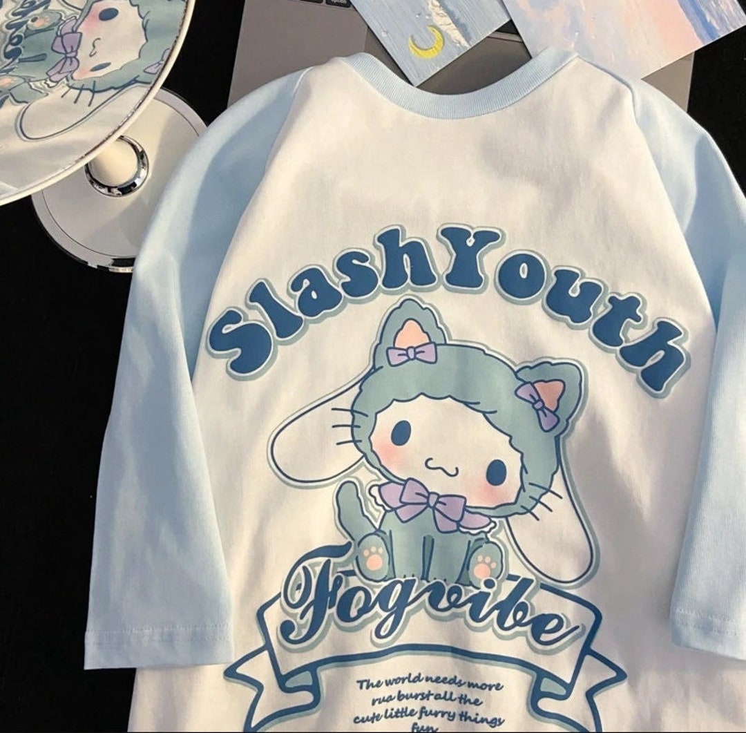 Sanrio Cinnamoroll Oversize Women's White T-shirt Summer Designer New ...