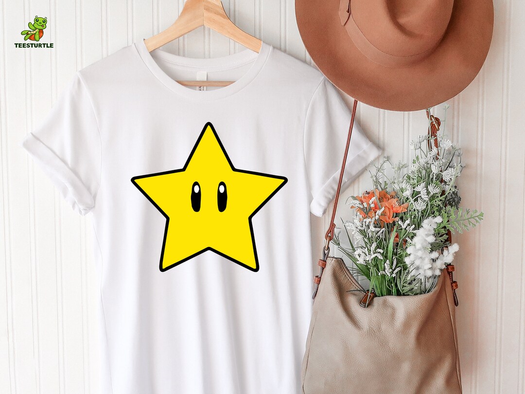 Super Star Shirt, Retro Cartoon T-shirt, Super Mario Bros T-shirt ...