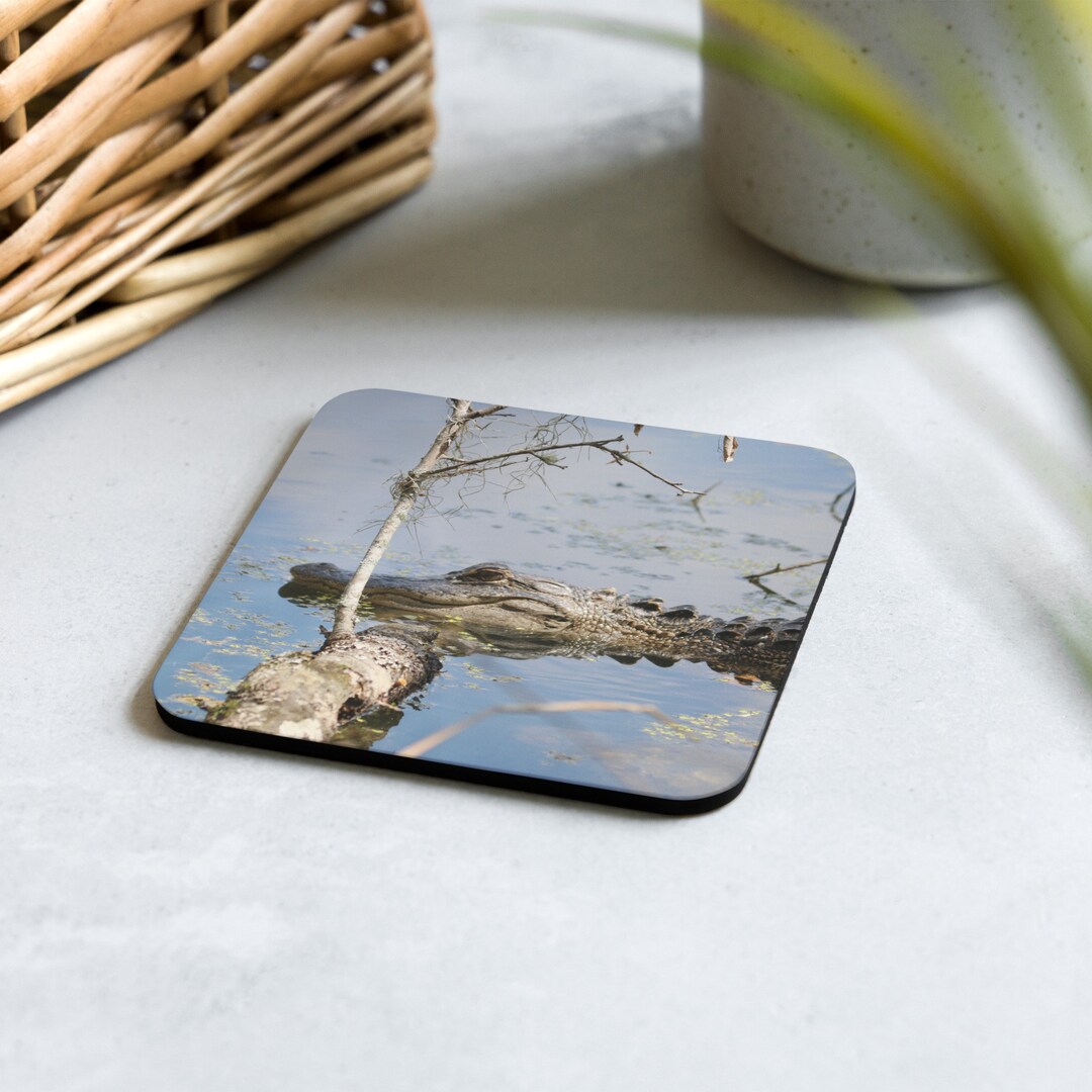 Alligator Cork-back Coaster - Etsy