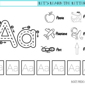57 Page Learning Activity Book for Toddlers - Abcs, 123s, Shapes ...