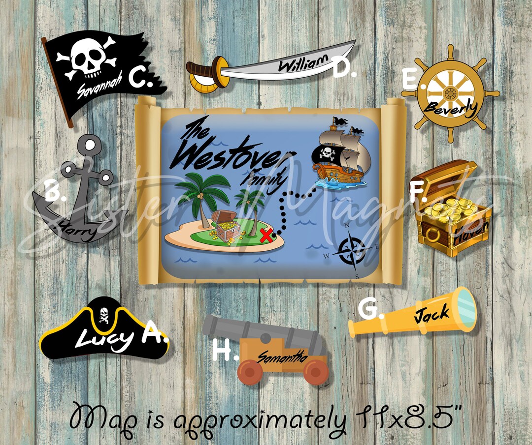 Custom Cruise, Pirate Cruise Magnet, Door Decorations, Family Set ...