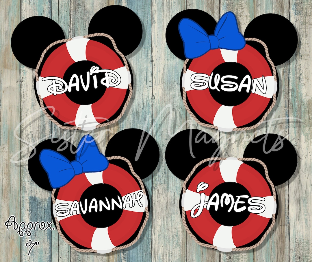 Custom Cruise, Life Preserver, Nautical Mickey Minnie Cruise Door ...