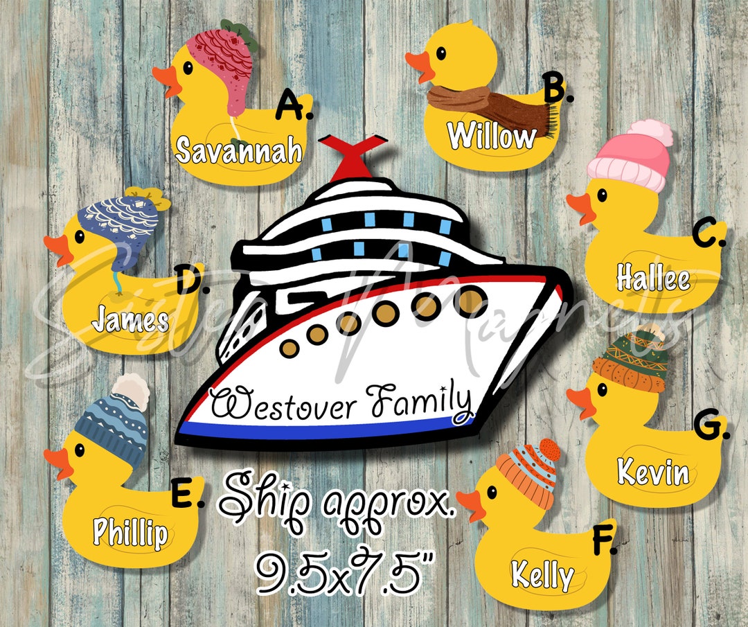 Custom Cruise, Alaska Rubber Duck Cruise Ship Magnet, Family Set, Here ...