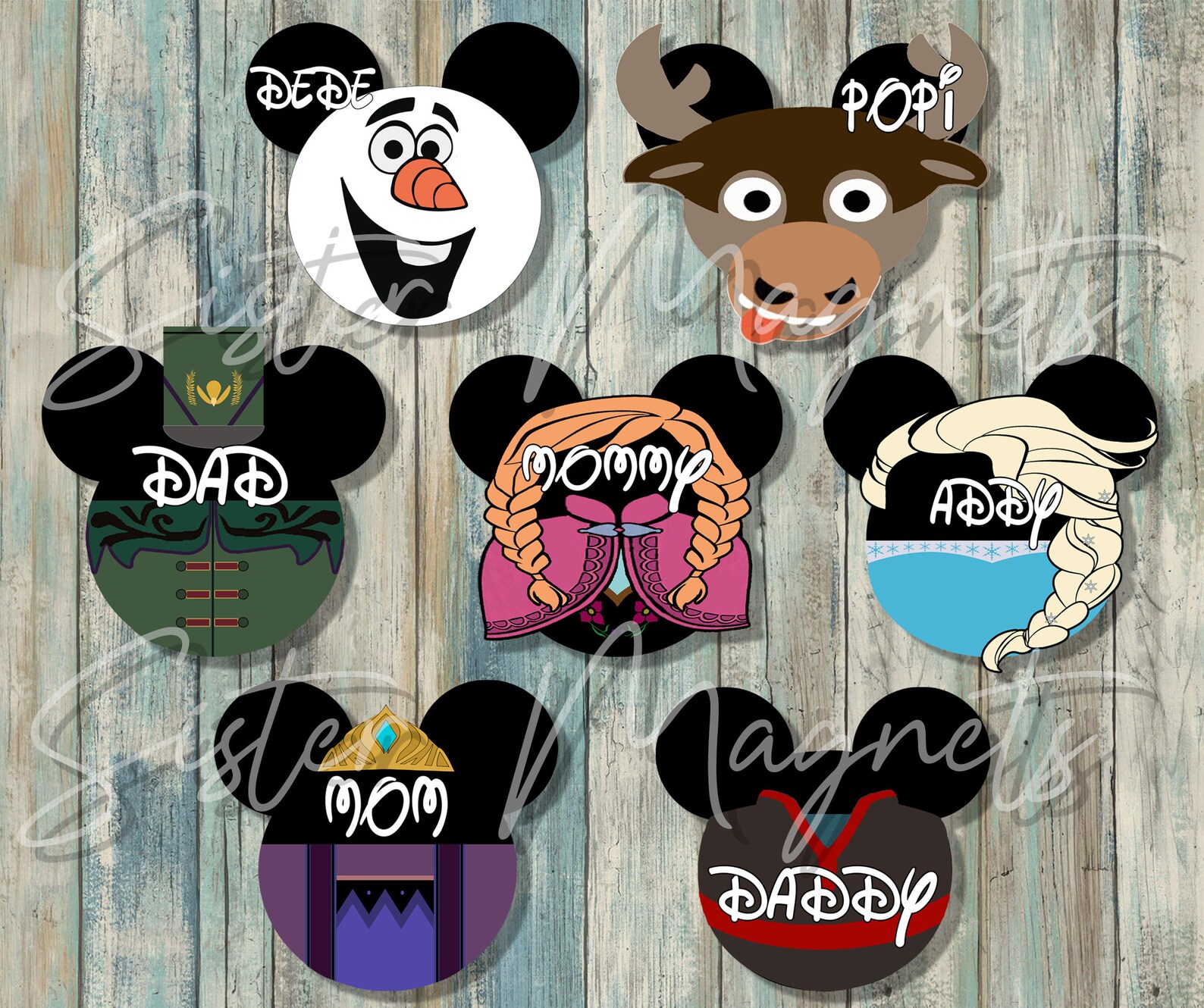 Custom Cruise, DCL Frozen Inspired Cruise Ship Door Magnets, Family Set ...