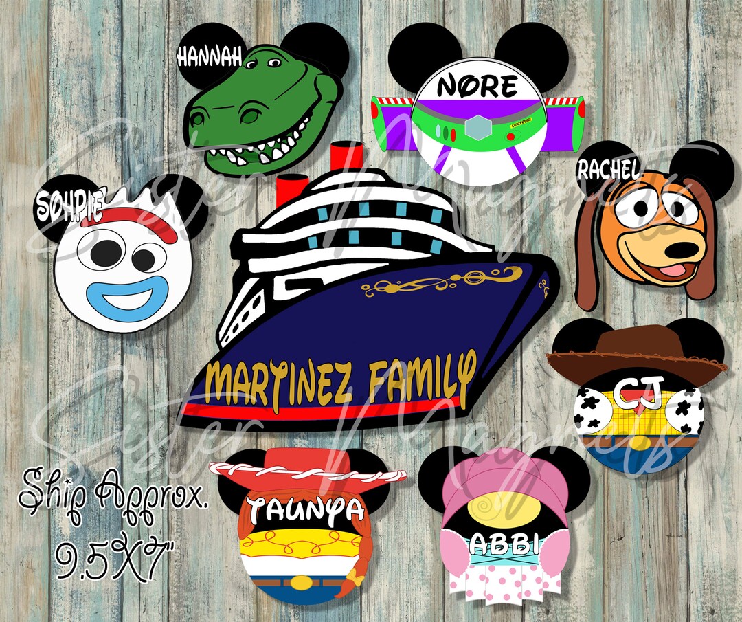 Custom Cruise, DCL Toy Story Inspired Cruise Ship Door Magnets, Family ...