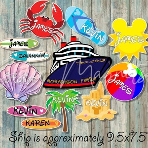Custom Cruise, DCL Very Merrytime Cruise Magnet, Door Decorations ...