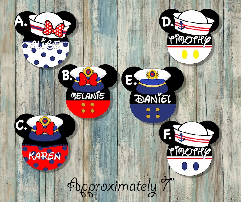 Custom Cruise, DCL Mediterranean Mickey Family Cruise Ship Door Magnet ...