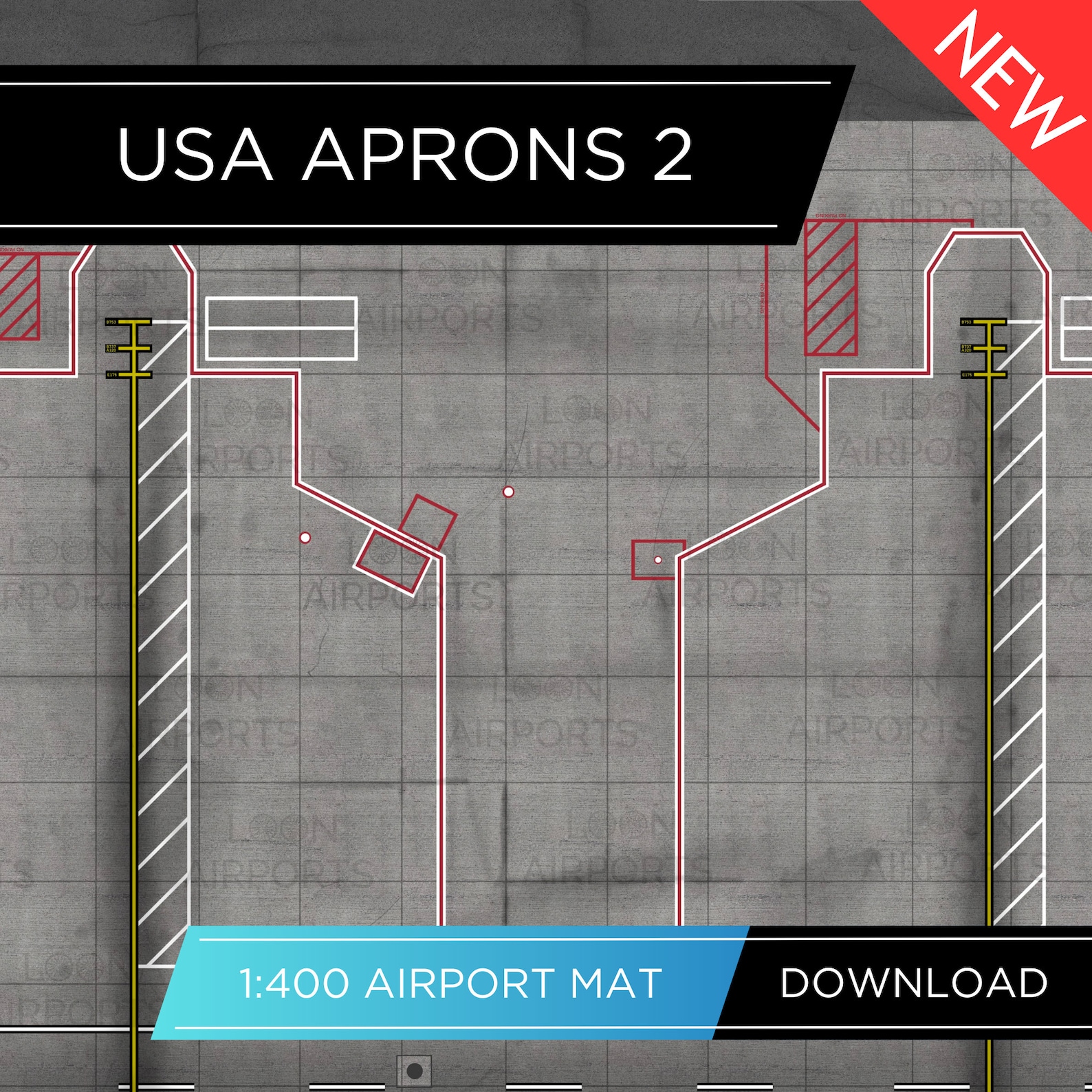 1:400 Scale Airport Ground Foil | Digital Download | Model Airport Foil ...