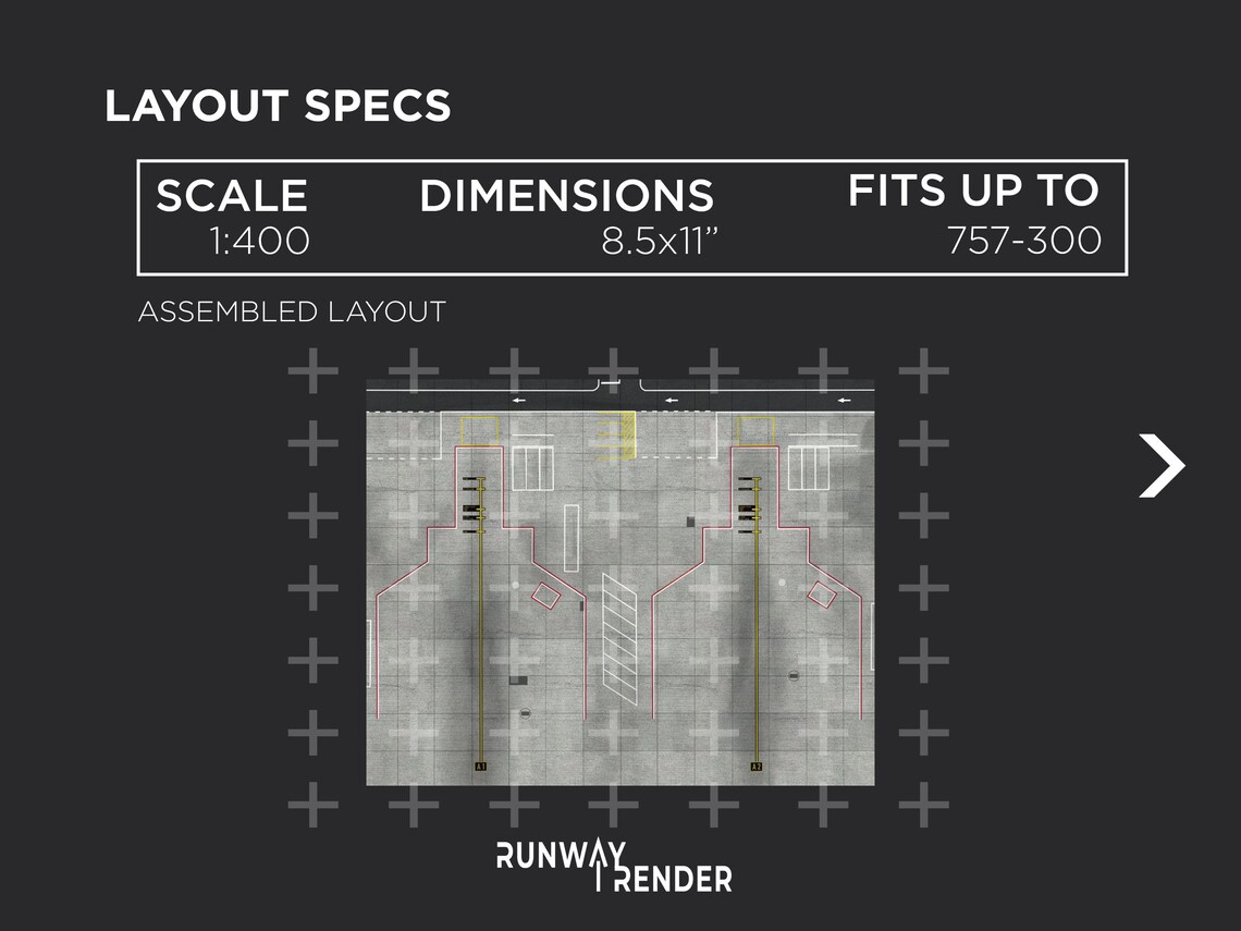 1:400 Scale Airport Ground Foil | Digital Download | Model Airport Foil ...