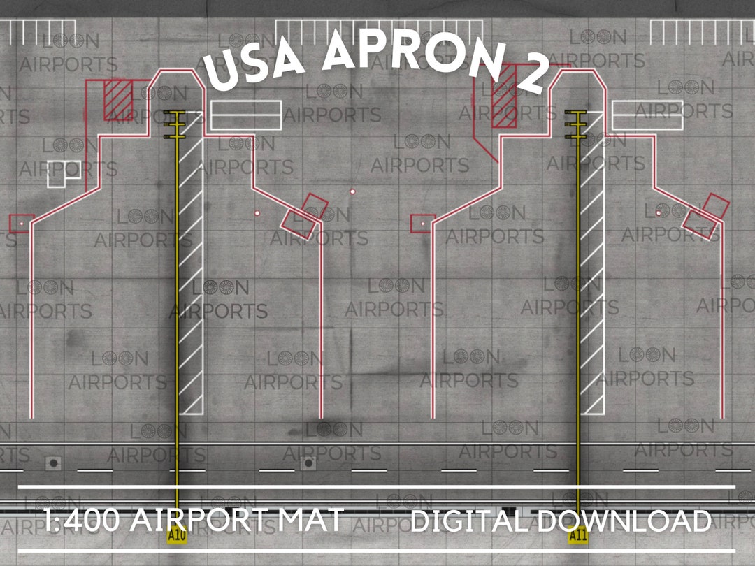 1:400 Scale Airport Ground Foil Digital Download Model - Etsy