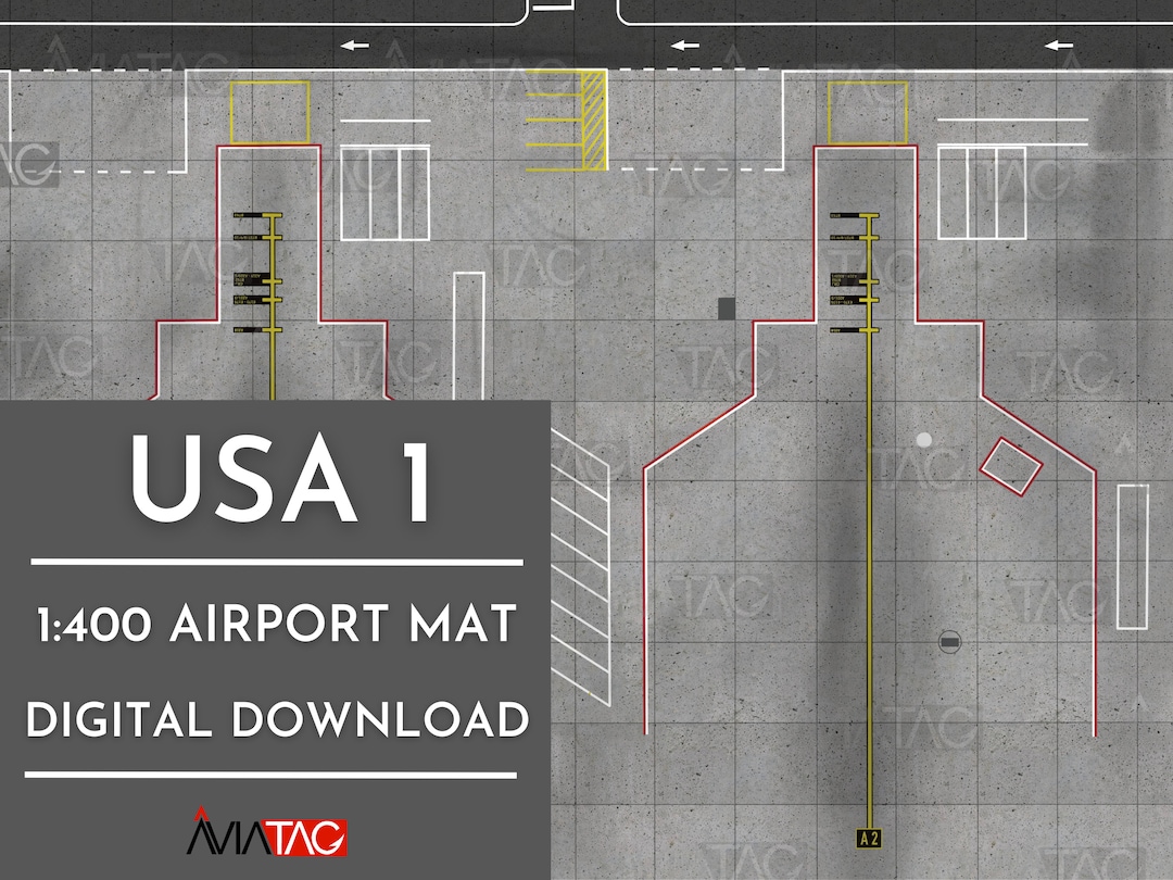 1:400 Scale Airport Ground Foil Digital Download Model - Etsy