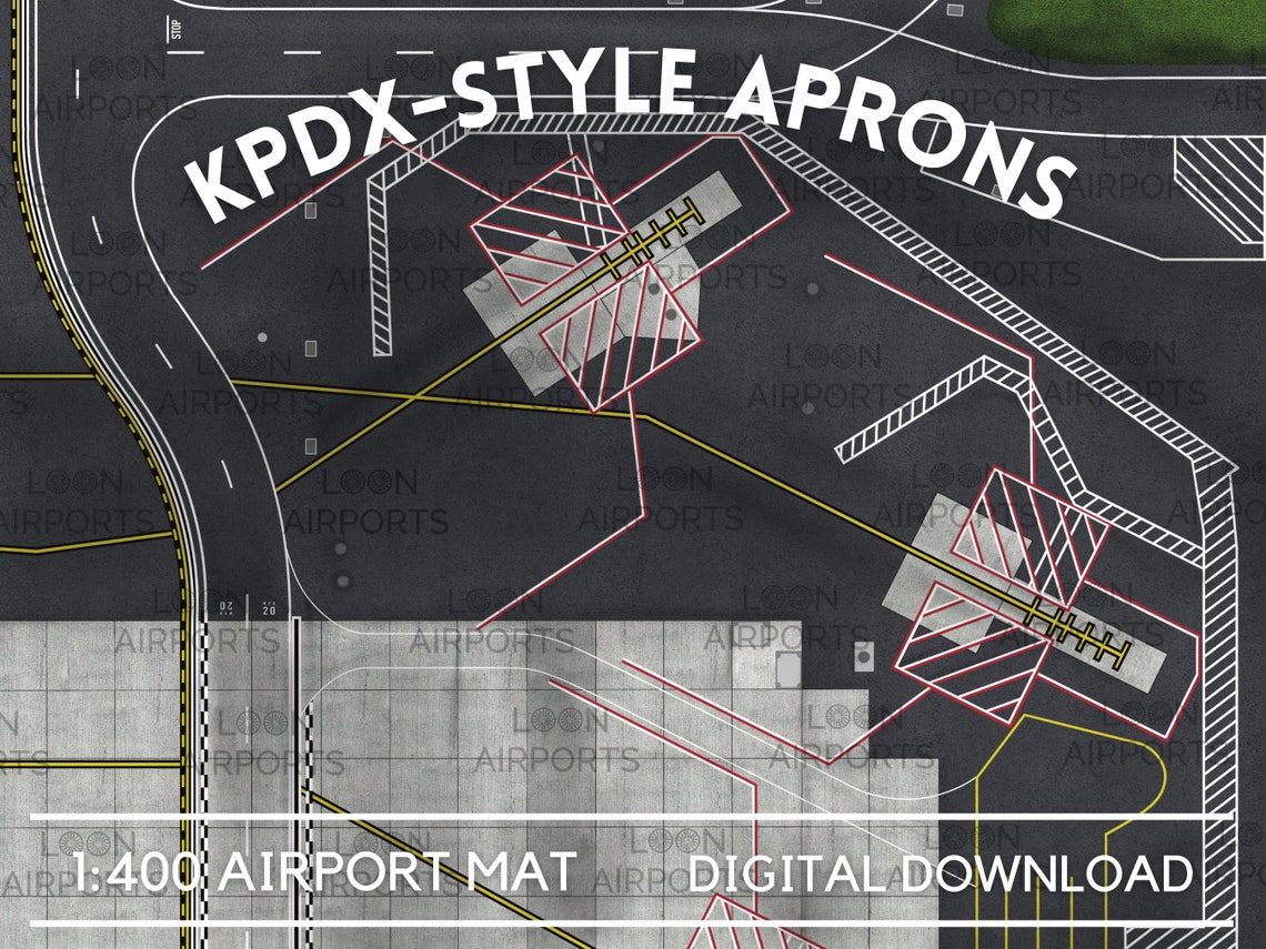 1:400 Scale Airport Layout Digital Download KPDX Airport - Etsy