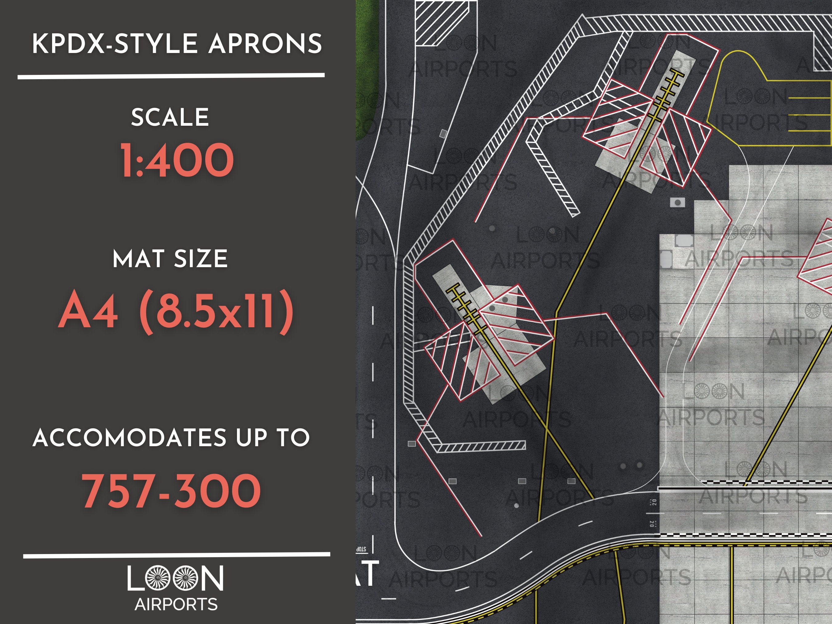 1:400 Scale Airport Layout | Digital Download | KPDX Airport | Aviation ...