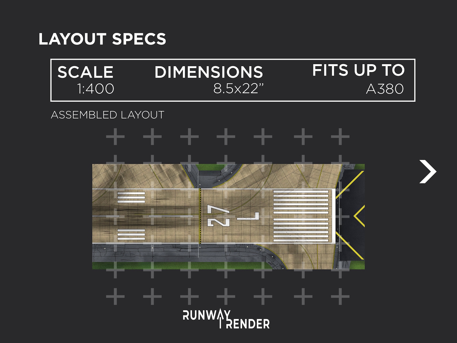 1:400 Scale Airport Layout | Digital Download | Model Airport Runway ...