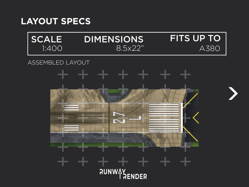 1:400 Scale Airport Layout | Digital Download | Model Airport Runway ...