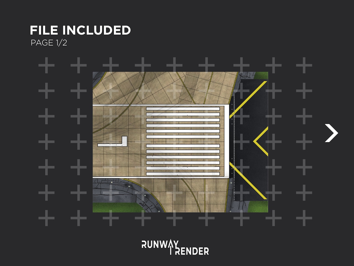 1:400 Scale Airport Layout | Digital Download | Model Airport Runway ...