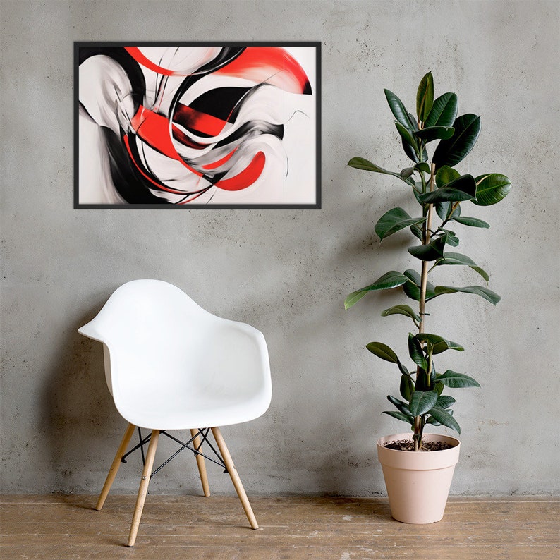 Large Original Abstract Painting, Print Art, Framed Poster, Wall Art ...