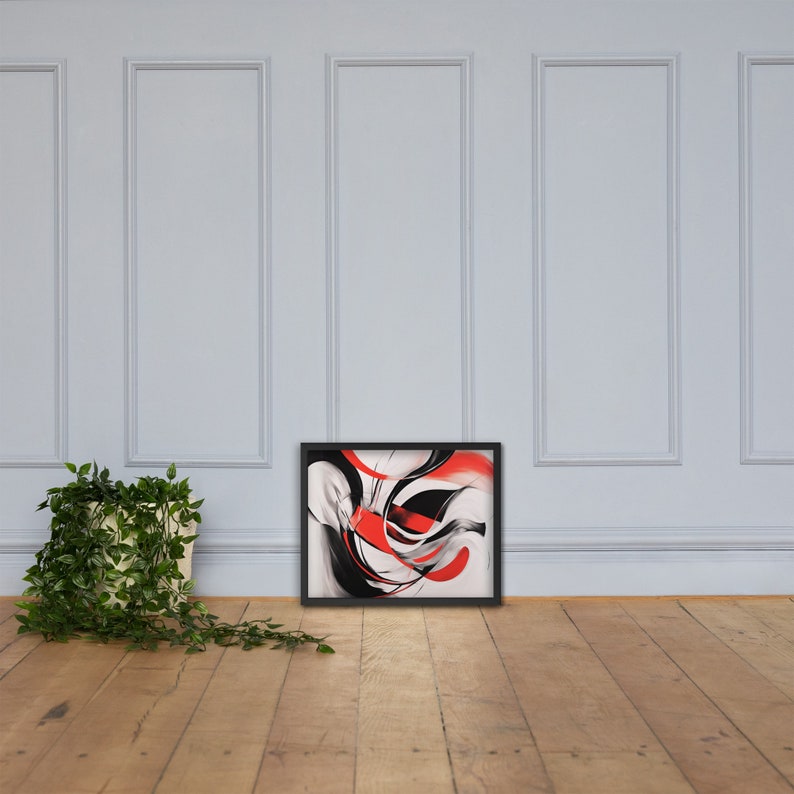 Large Original Abstract Painting, Print Art, Framed Poster, Wall Art ...