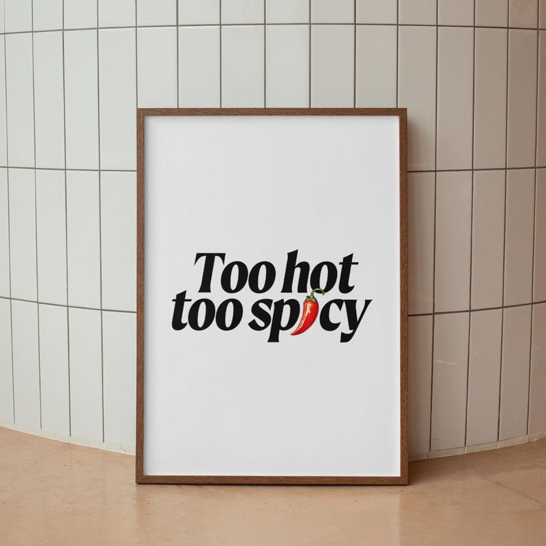 Spicy Chilly Poster, Spicy Wall Art, Chilly Poster, Bedroom Print, Home ...