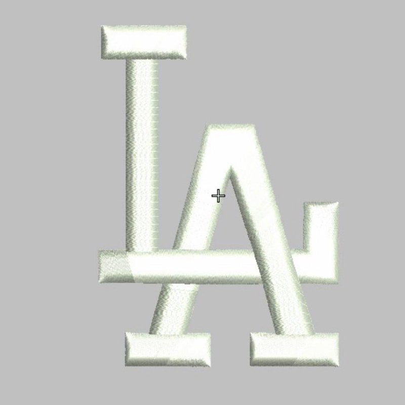 Dodgers La Embroidery Dst - Etsy