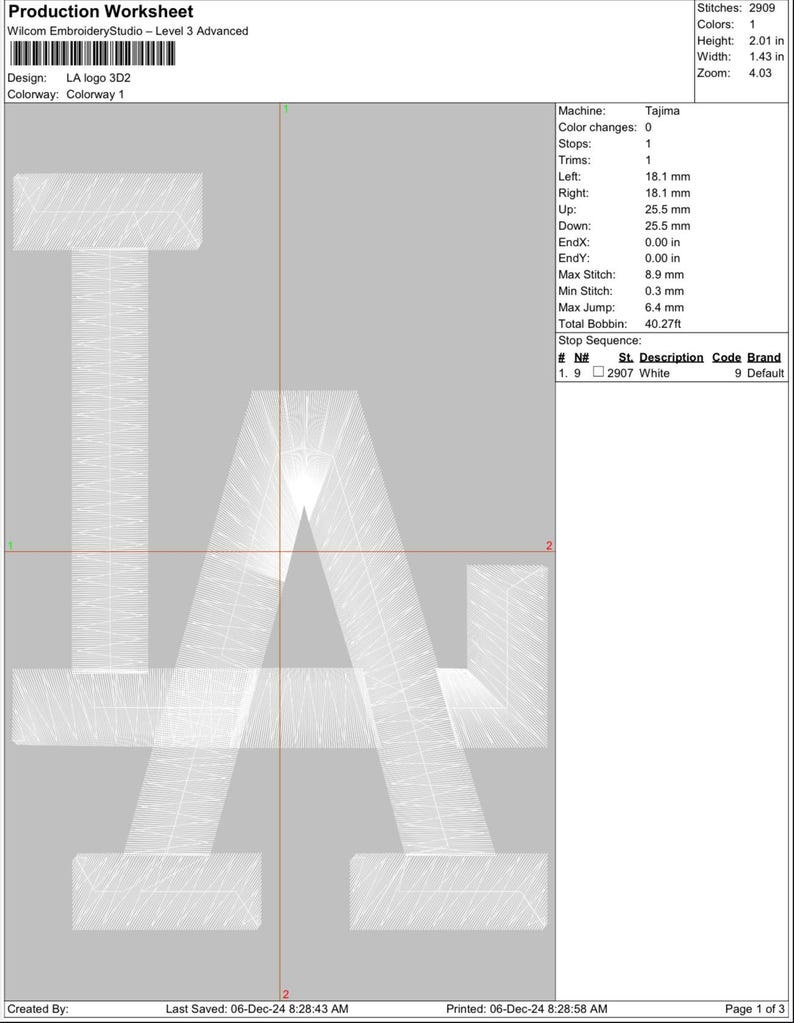 La 3D Puff Embroidery PES JEF & DST File - Etsy