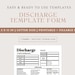 Discharge Planning Template, Fillable and Printable PDF, Medical ...