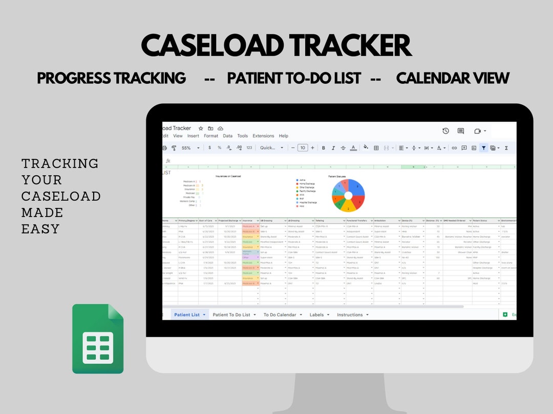 Client Tracker Caseload Tracker Client Management Google Sheets ...