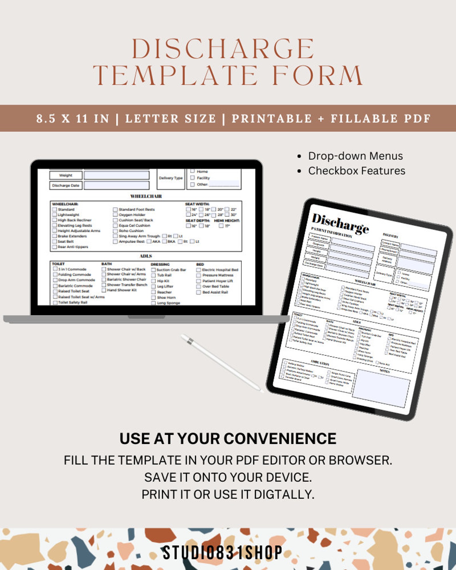 Discharge Planning Template, Fillable and Printable PDF, Medical ...