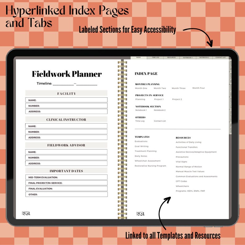 Occupational Therapy Fieldwork Planner, Guide for OT Students on Their ...